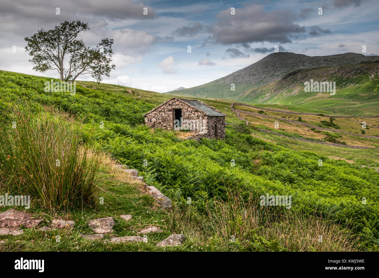 Eskdale in the western area of the Lake District National Park Cumbria ...
