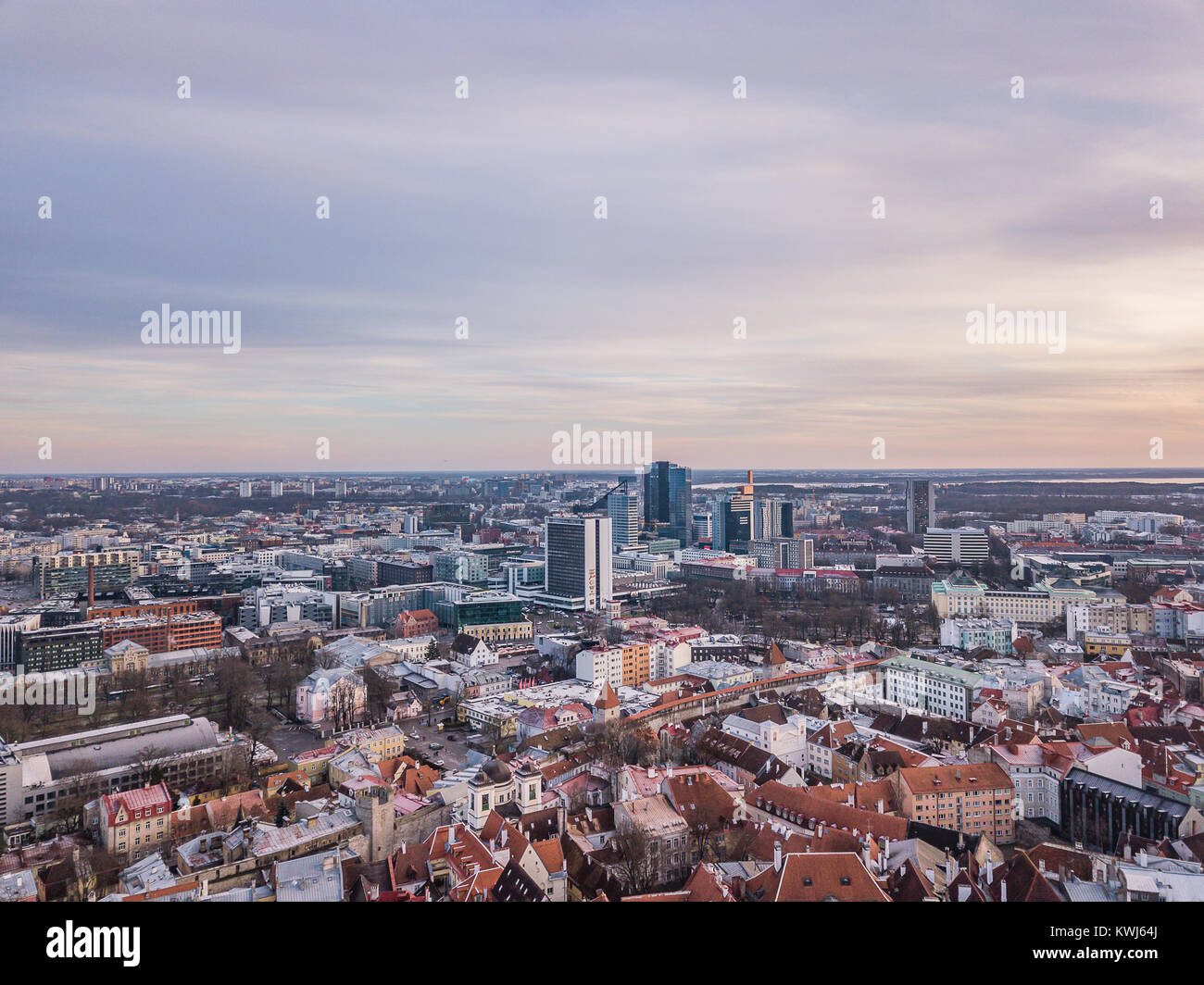 Aerial view of city Tallinn Estonia Stock Photo - Alamy