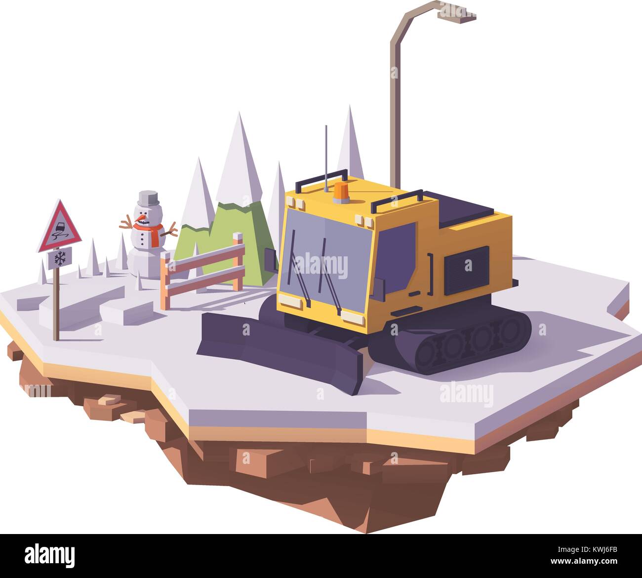 Snowy landscape vector Cut Out Stock Images & Pictures - Alamy