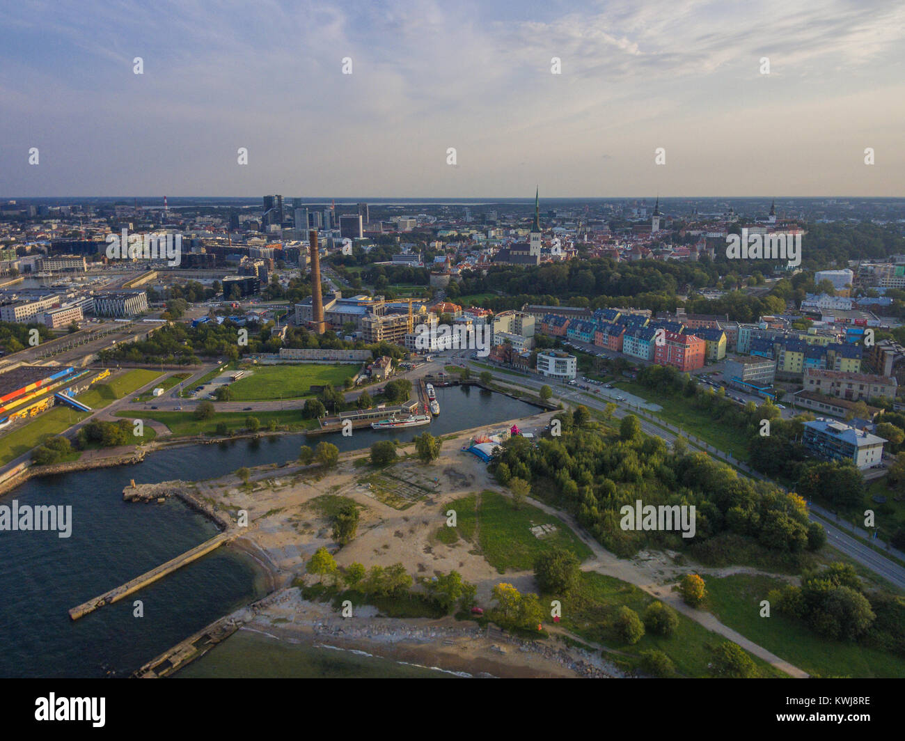 Aerial view panorama old city Tallinn, Estonia Stock Photo - Alamy