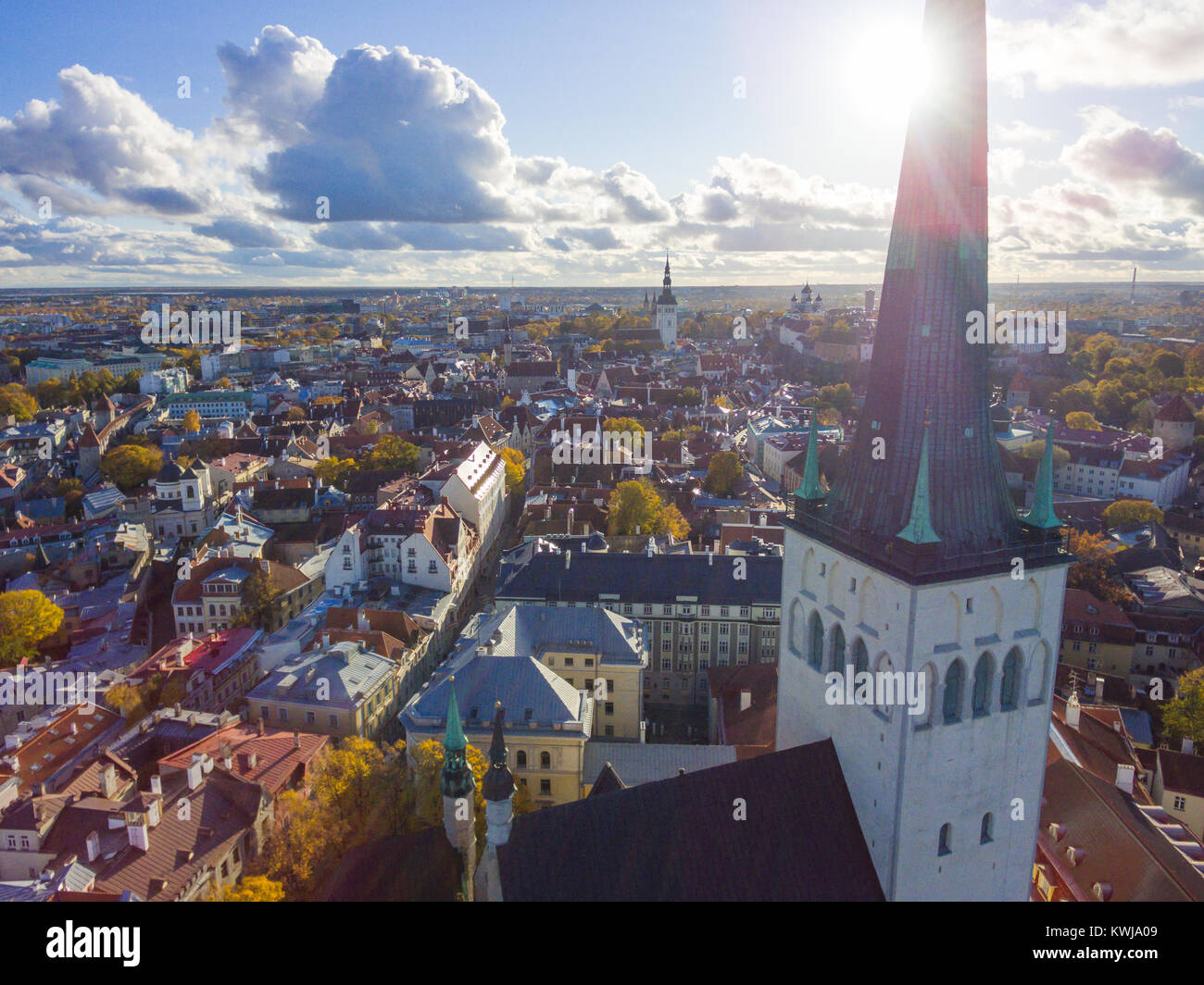 Aerial panorama of Tallinn, Estonia Stock Photo - Alamy