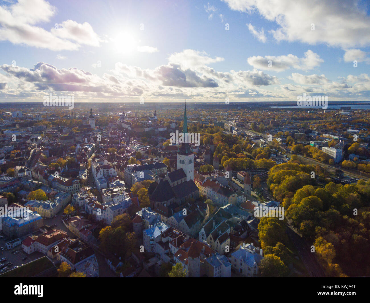 Aerial panorama of Tallinn, Estonia Stock Photo - Alamy