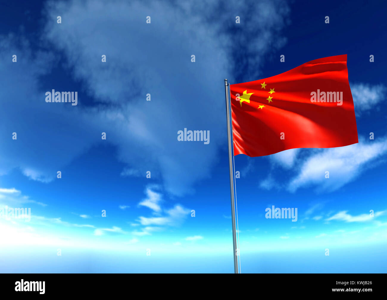 Blue china flag hi-res stock photography and images - Alamy