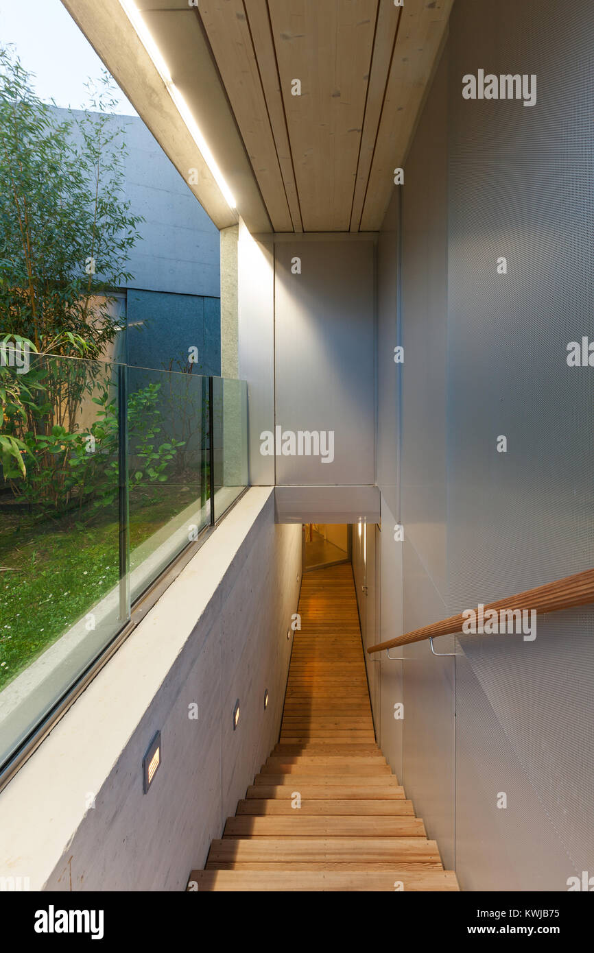 Architecture, external passage of a modern house Stock Photo - Alamy