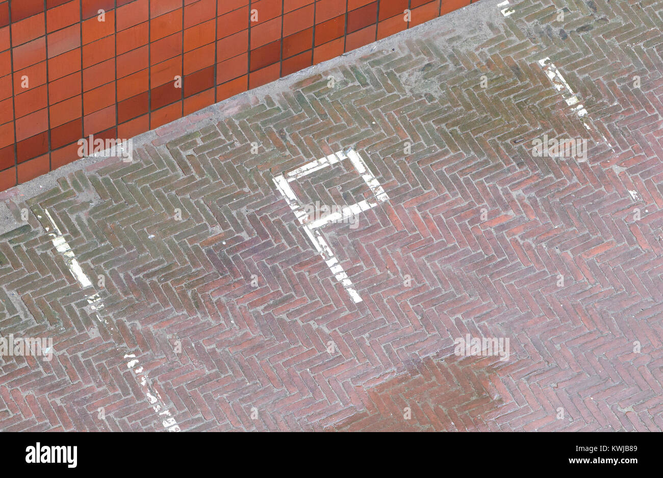 Empty space of outdoor car parking lot - Old parking space Stock Photo ...