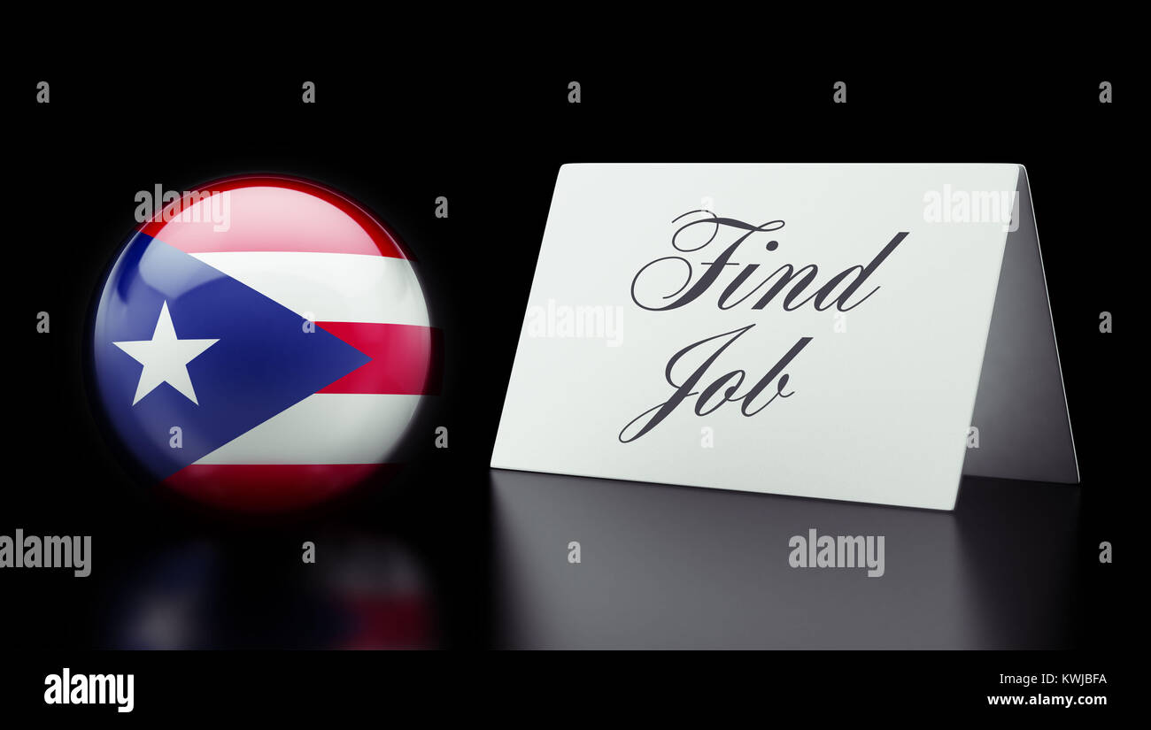 Puerto Rico High Resolution Find Job Concept Stock Photo - Alamy