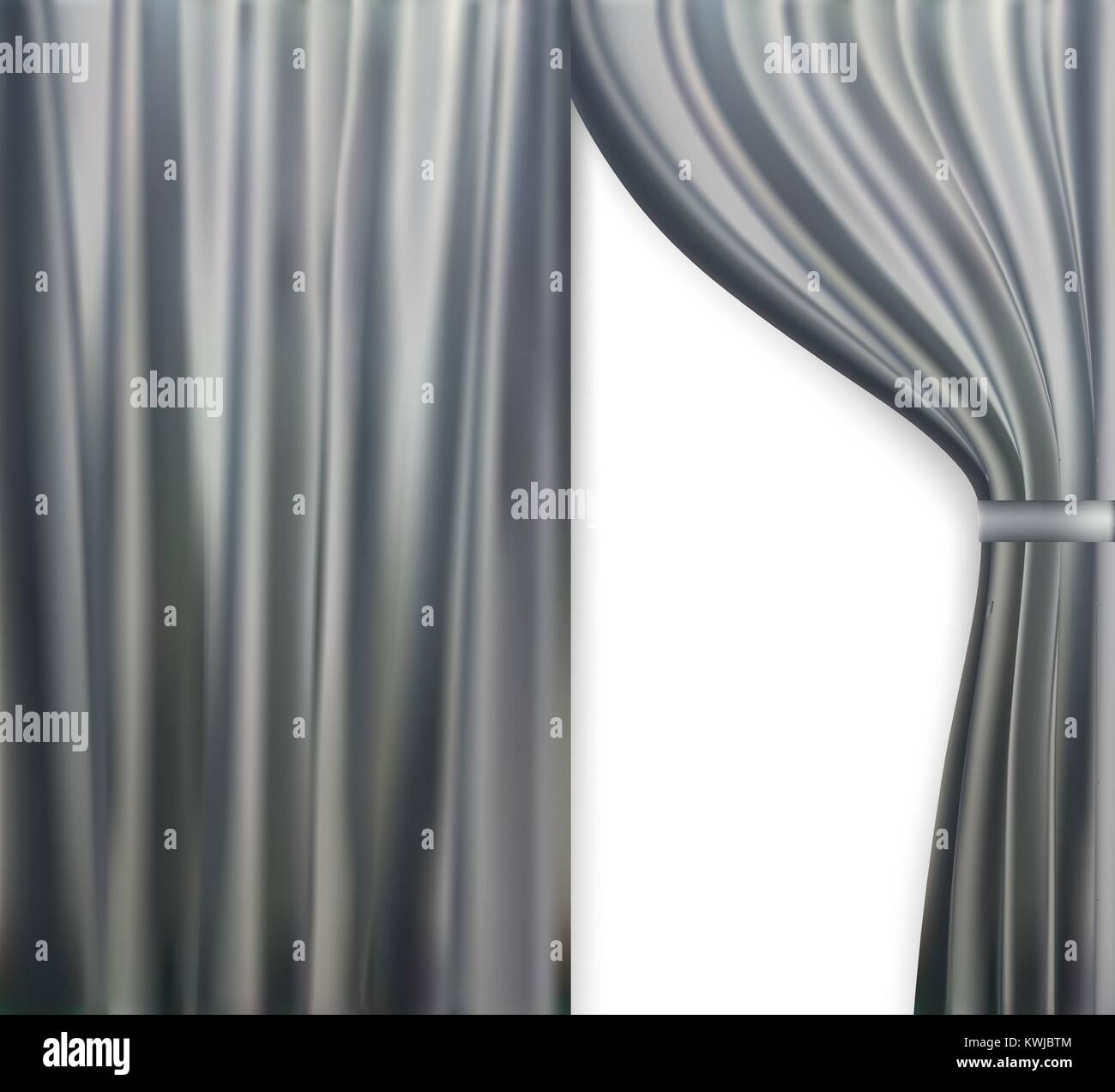 Gray curtains Stock Vector Images - Alamy