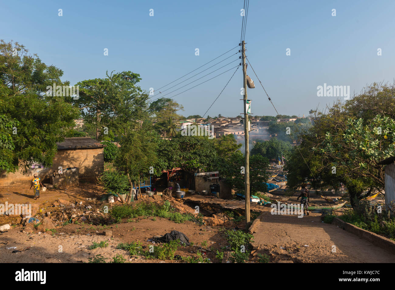 Wooden fishing boats line up on the beach, Senya Beraku, Gold Coast ...