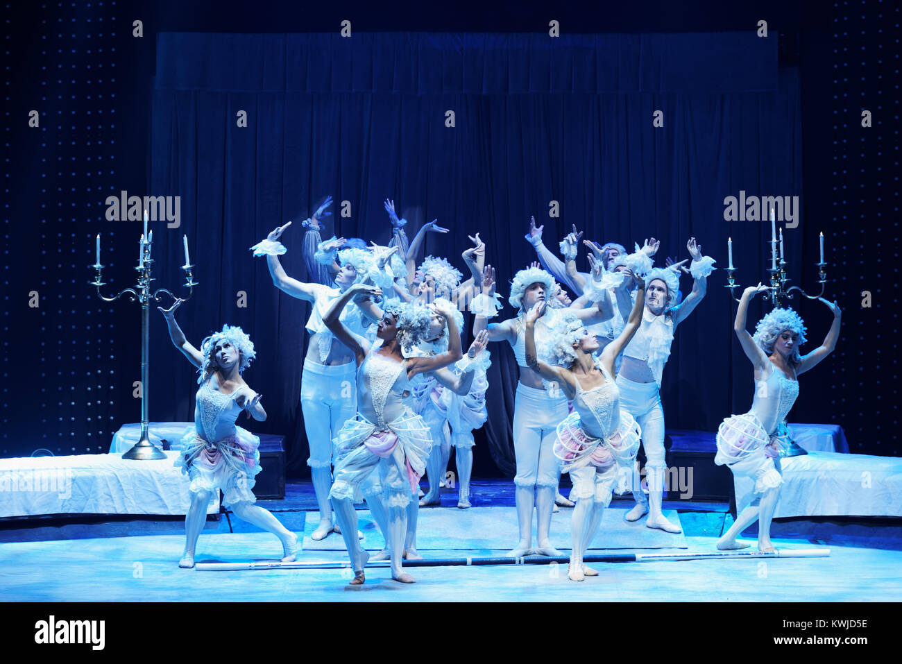 Ballet of Great Moscow circus in the show Snow Queen. The show created ...
