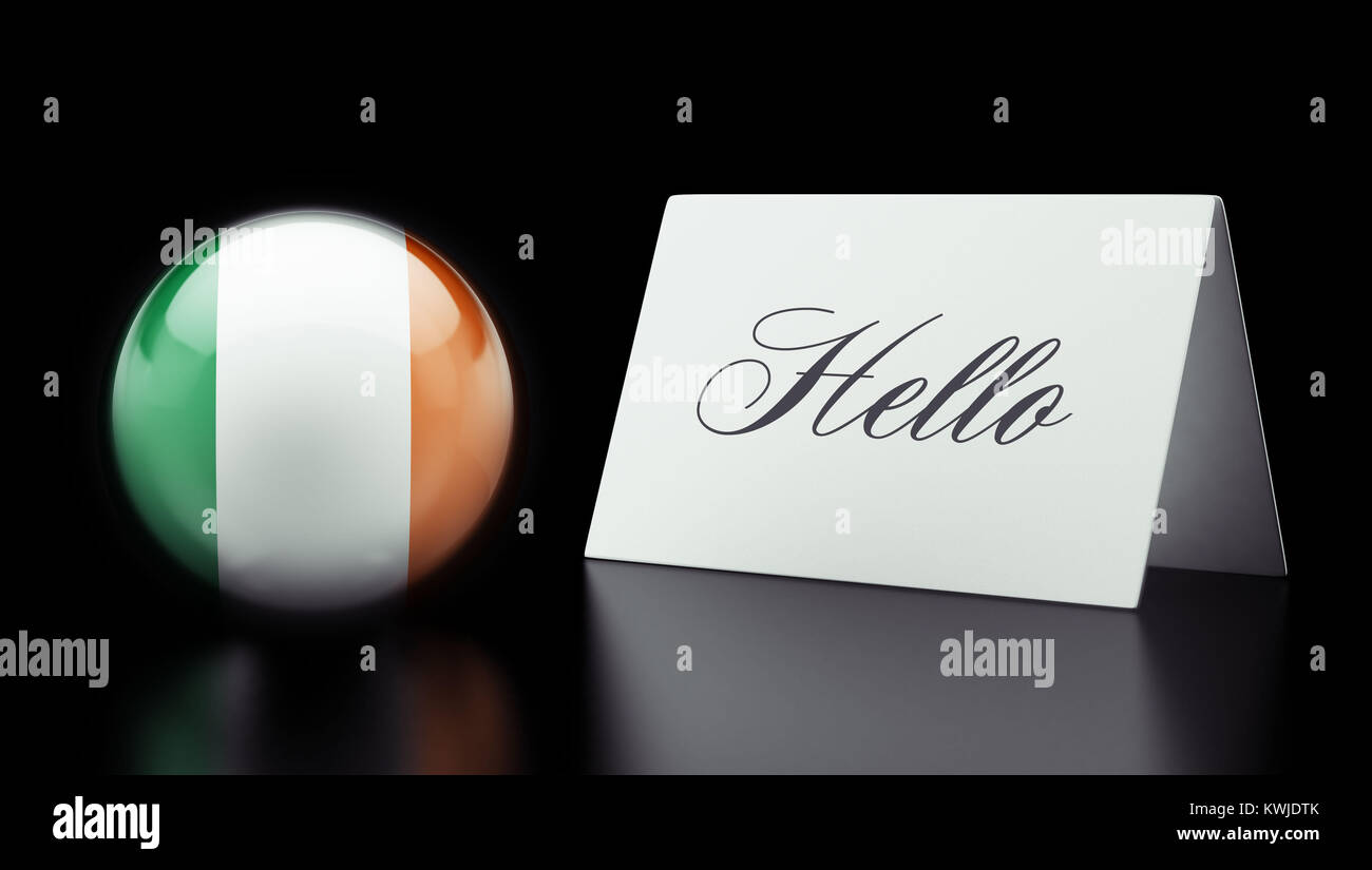 Ireland High Resolution Hello Concept Stock Photo - Alamy