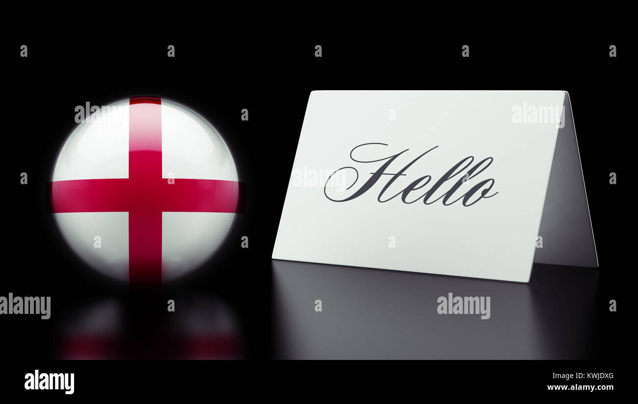 England High Resolution Hello Concept Stock Photo - Alamy