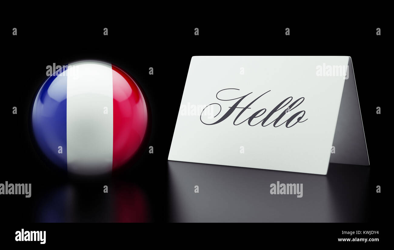 France High Resolution Hello Concept Stock Photo - Alamy