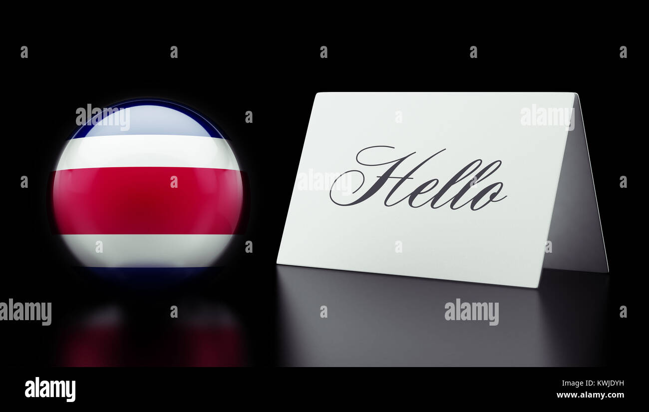 Costa Rica High Resolution Hello Concept Stock Photo - Alamy