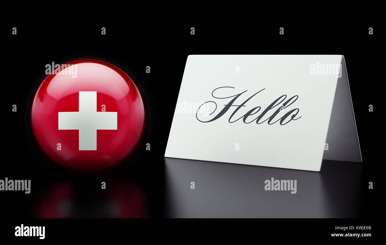 Switzerland High Resolution Hello Concept Stock Photo - Alamy