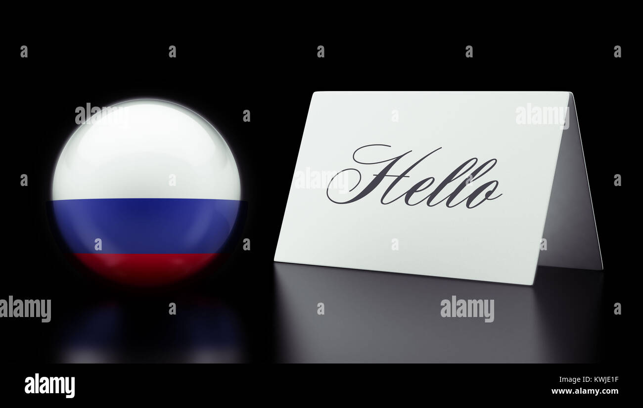Russia High Resolution Hello Concept Stock Photo - Alamy