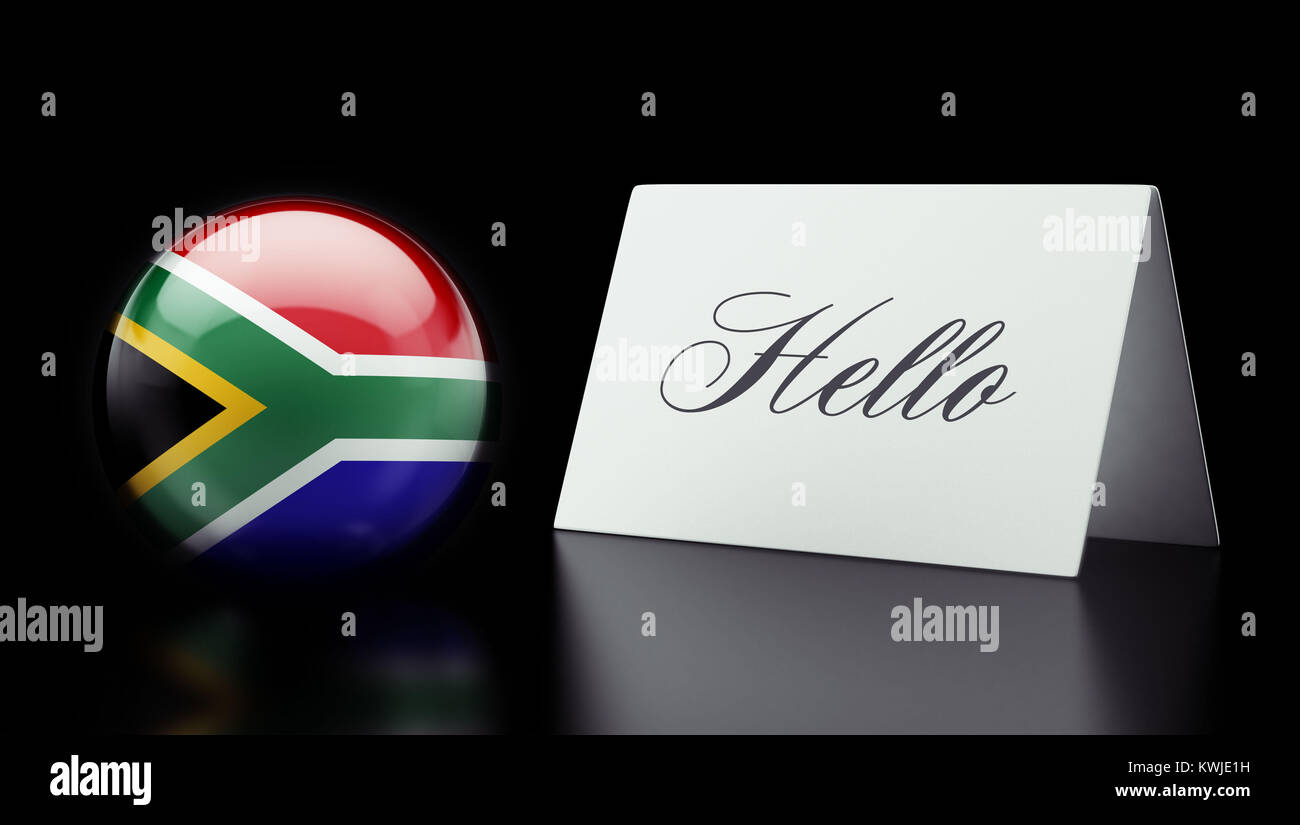 South Africa High Resolution Hello Concept Stock Photo - Alamy