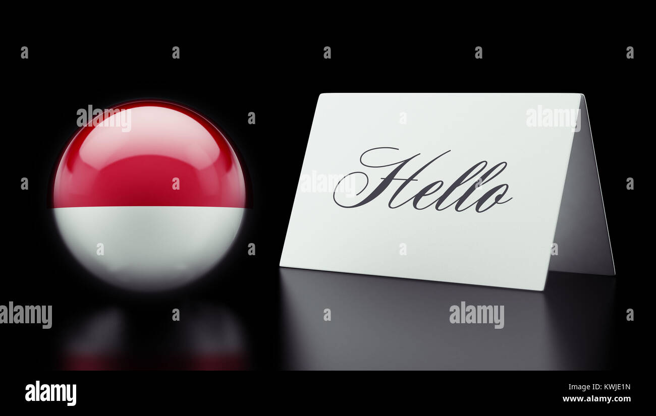 Indonesia High Resolution Hello Concept Stock Photo - Alamy
