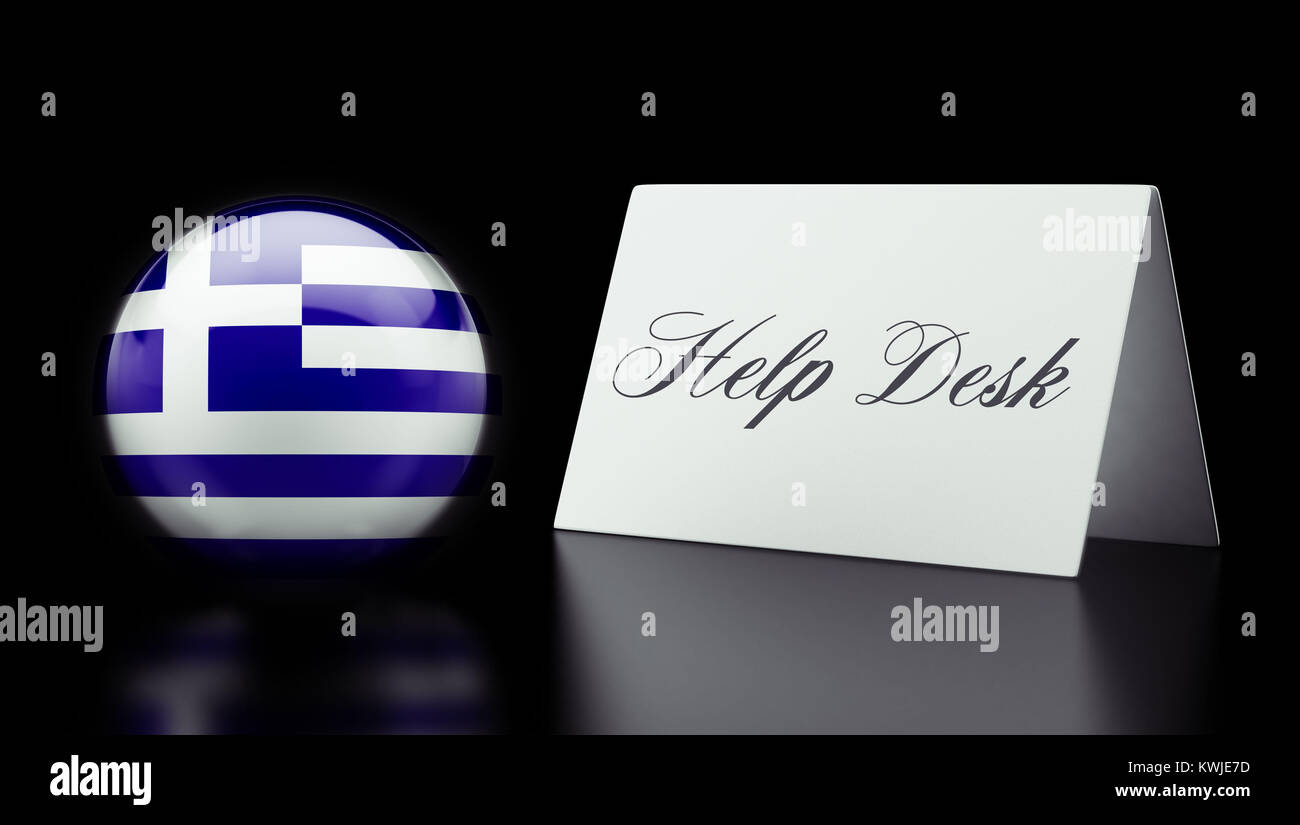 Greece High Resolution Help Desk Concept Stock Photo - Alamy