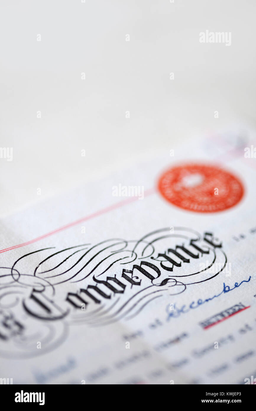 Old UK Inland Revenue Deed of Conveyance Stock Photo - Alamy