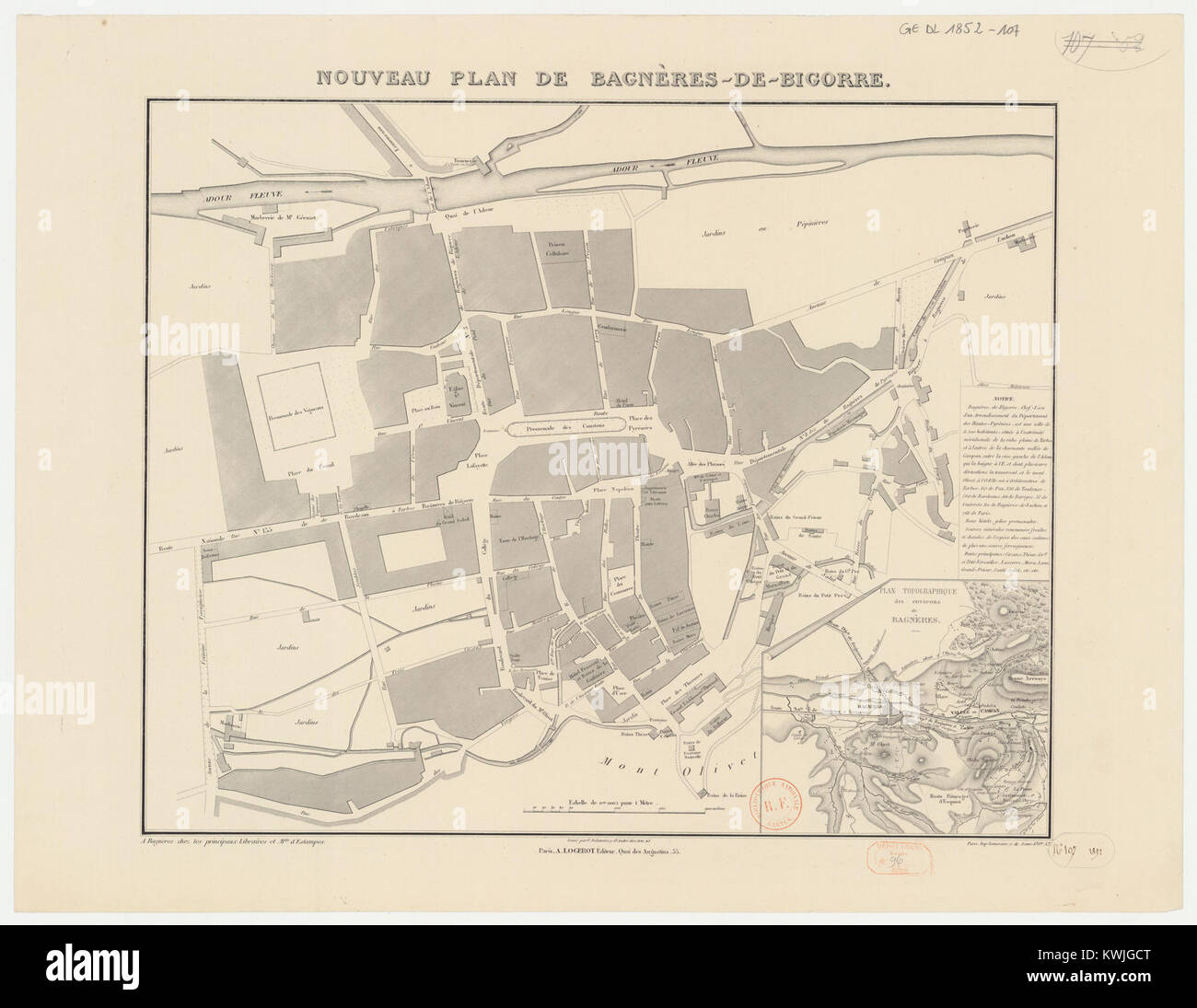 Bagneres de bigorre map hi-res stock photography and images - Alamy