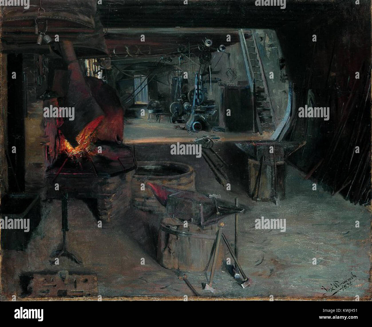 Blacksmith forge painting hi-res stock photography and images - Alamy