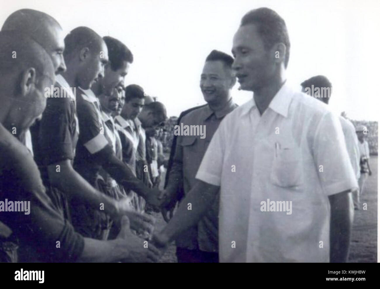 A 1959 photograph of FLN (National Liberation Front) players with Mr ...