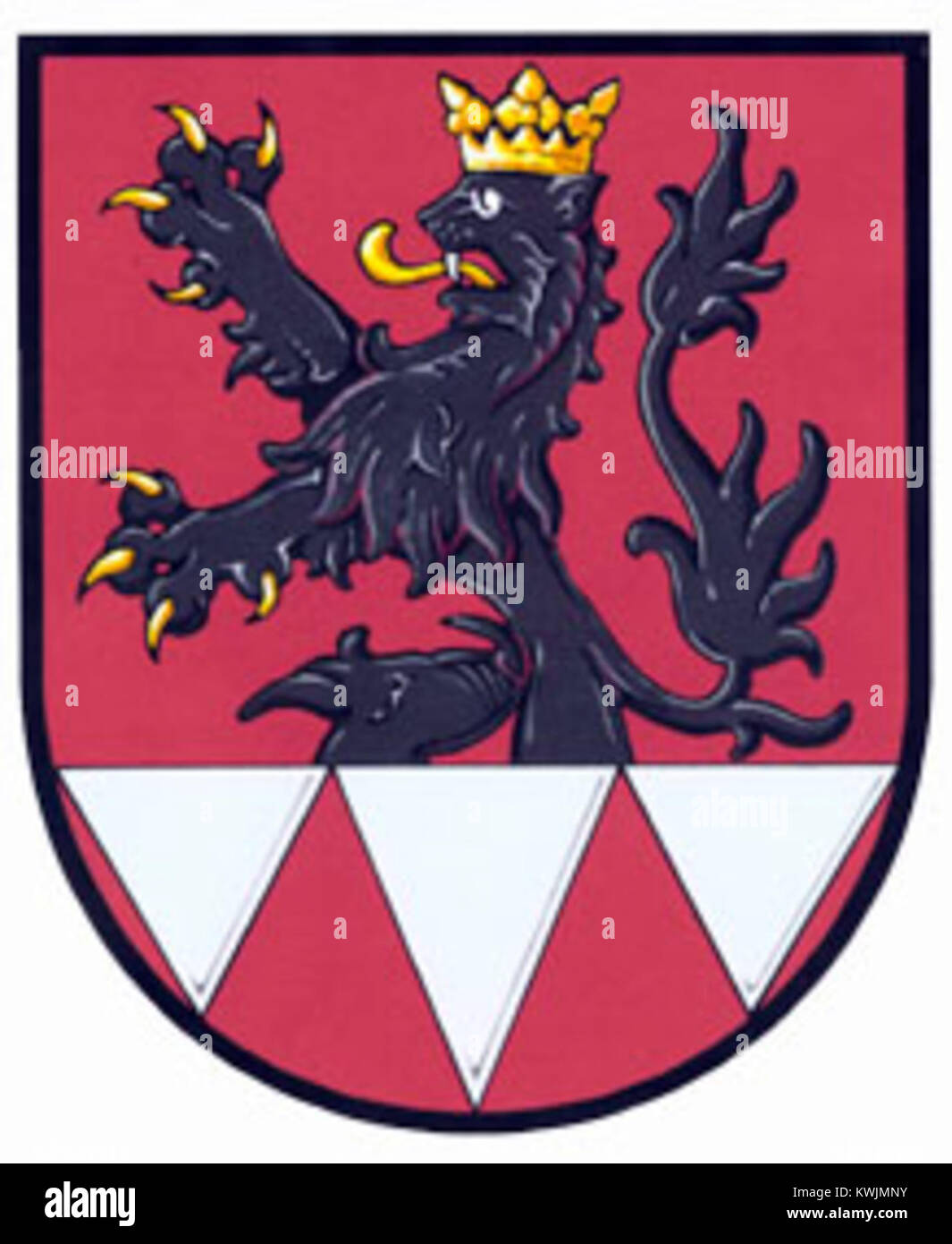 The coat of arms of the Zerotin family, from Olomouc, Czech Republic, representing the family’s ...