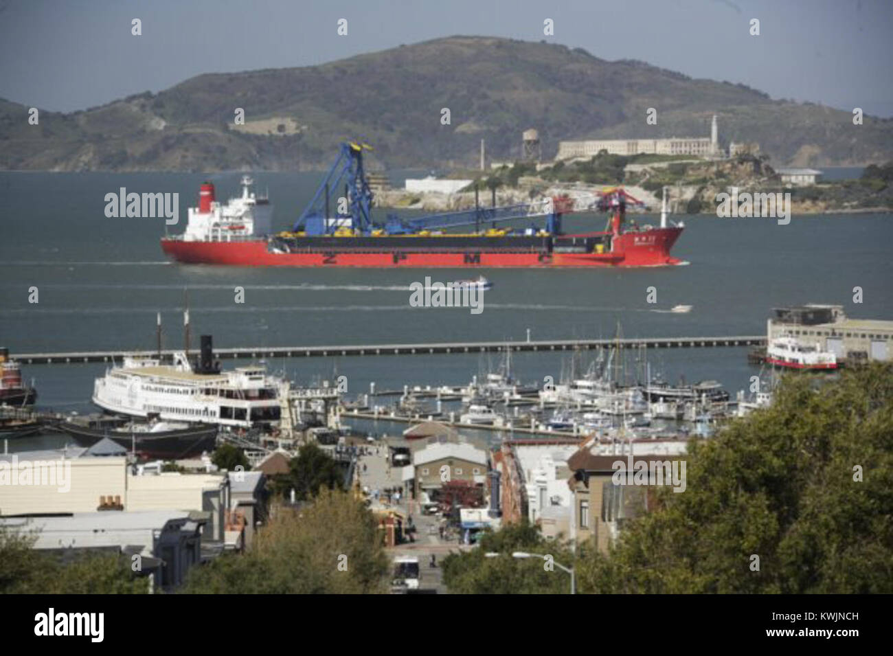 The Zhenhua 22, a large Chinese container ship, and the Left Coast ...