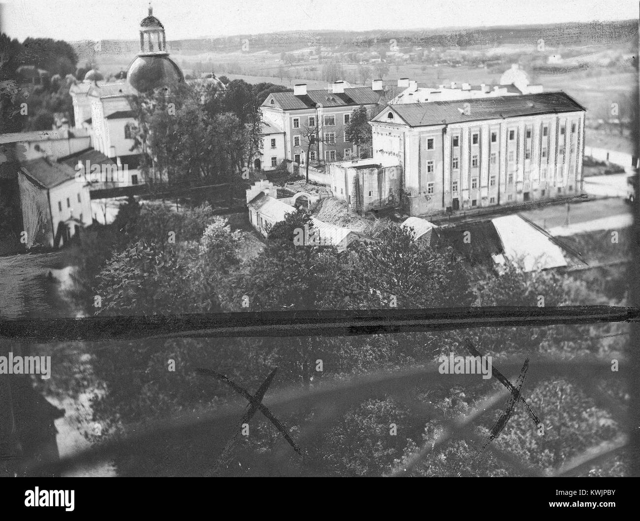The image shows a scene from Zyrovicy, a village in Ukraine, captured ...