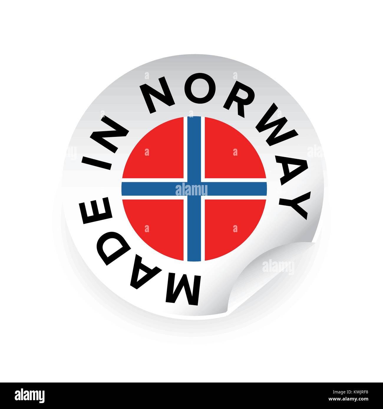 Made in Norway sticker tag Stock Vector Image & Art - Alamy