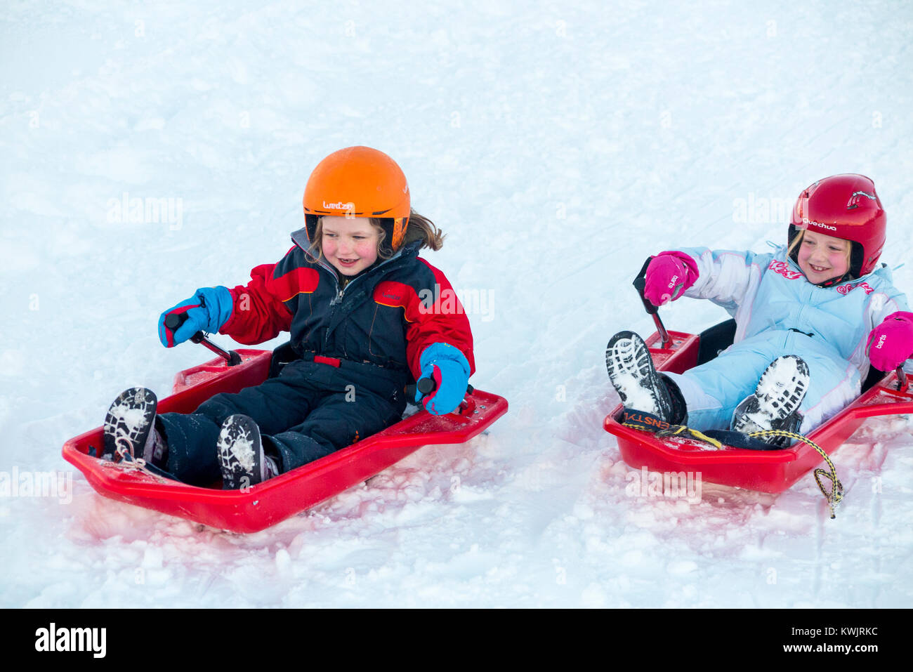 Kid sledging helmet hi-res stock photography and images - Alamy