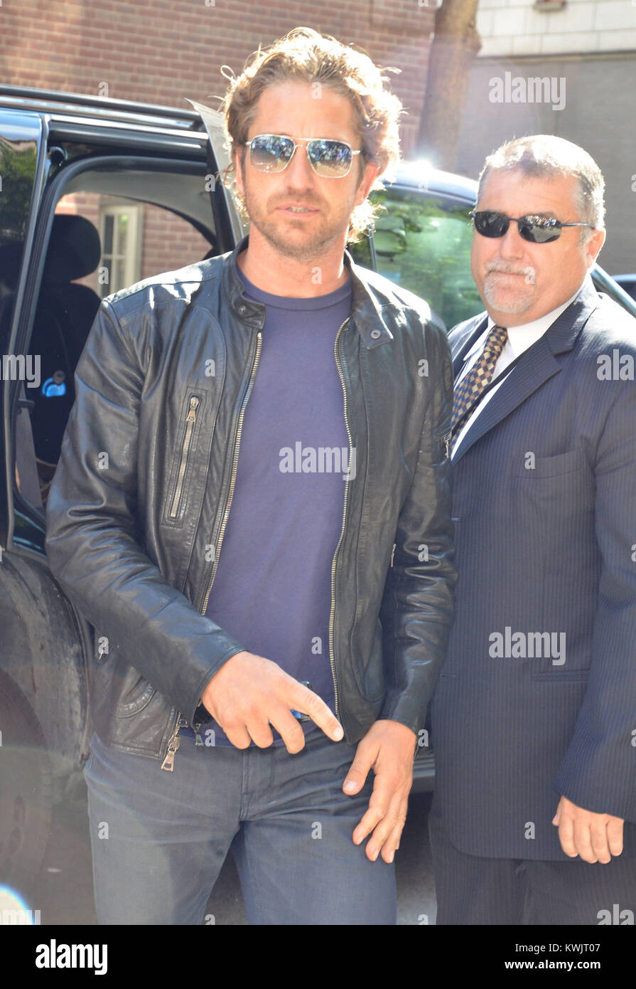 TORONTO, ON - SEPTEMBER 09: Gerard Butler arrives in Toronto at Pearson ...