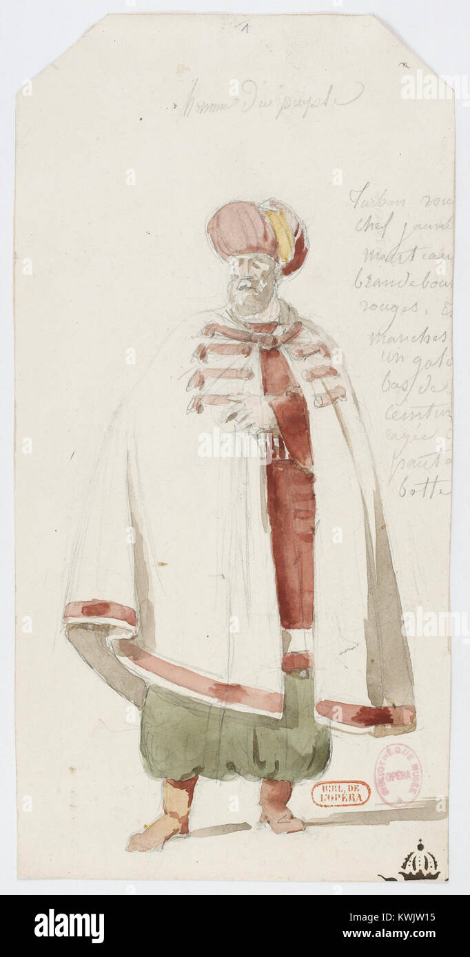 This set of 36 costume designs by Alexandre-Evariste Fragonard for the ...