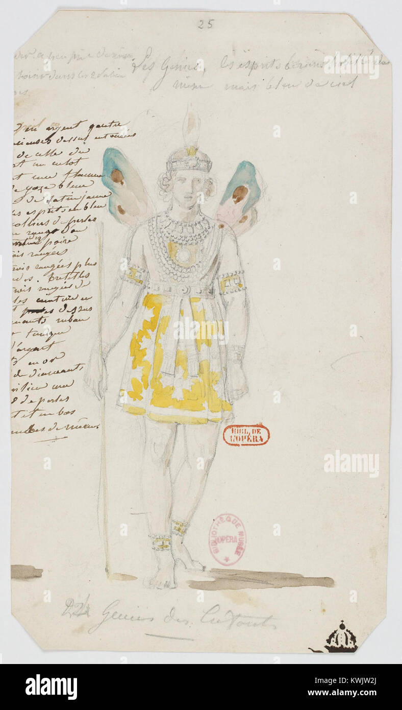 This set of thirty-six costume-design maquettes by Alexandre-Evariste ...