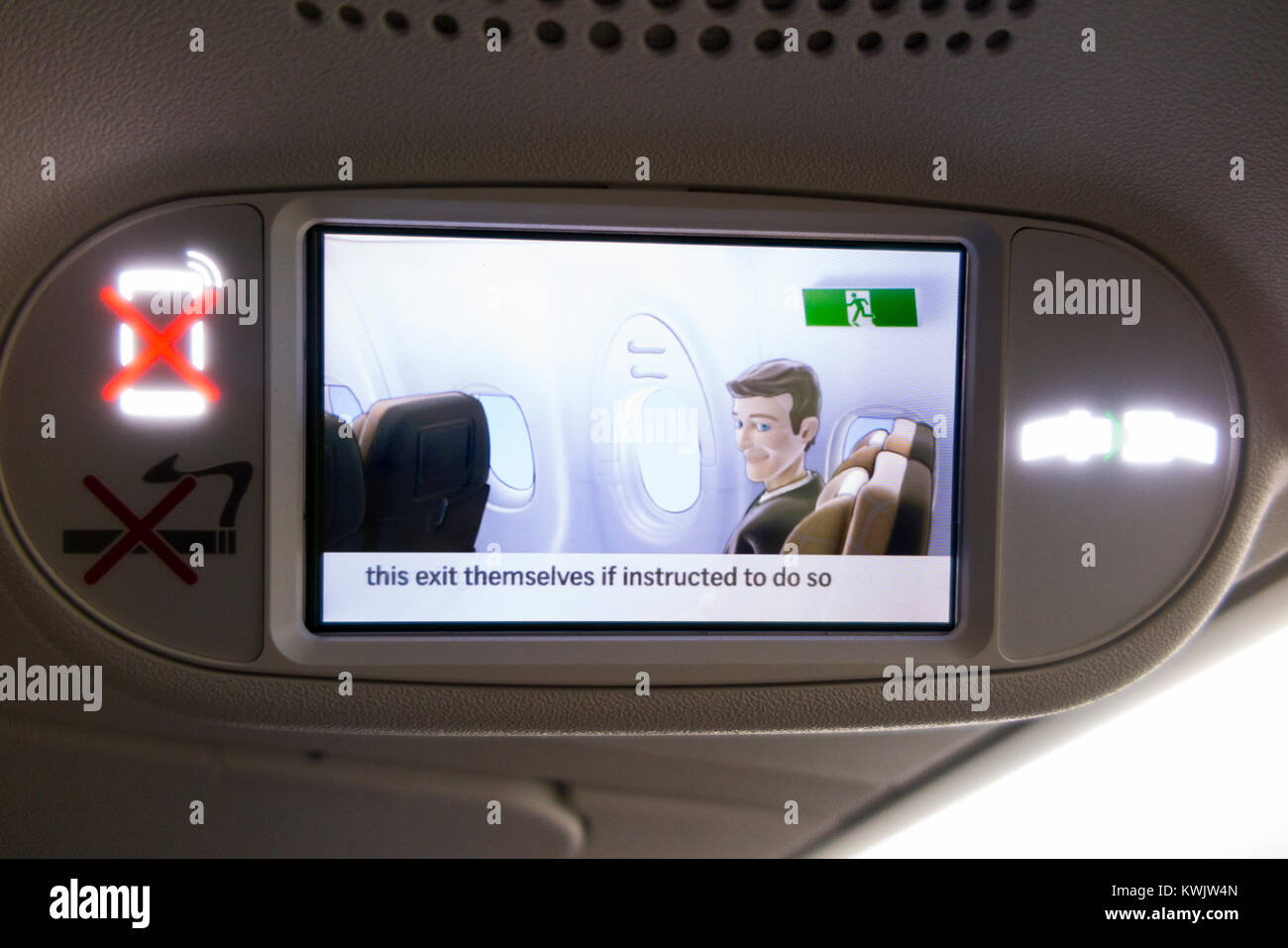 Recorded screening of aeroplane aircraft airplane air plane flight ...