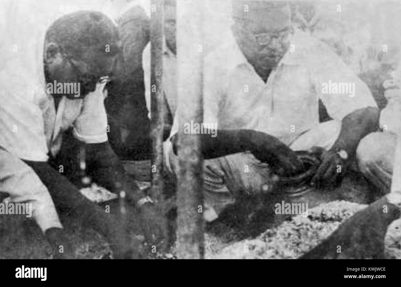 The photograph shows Yashvantrao Ambedkar and Mukundrao Ambedkar ...