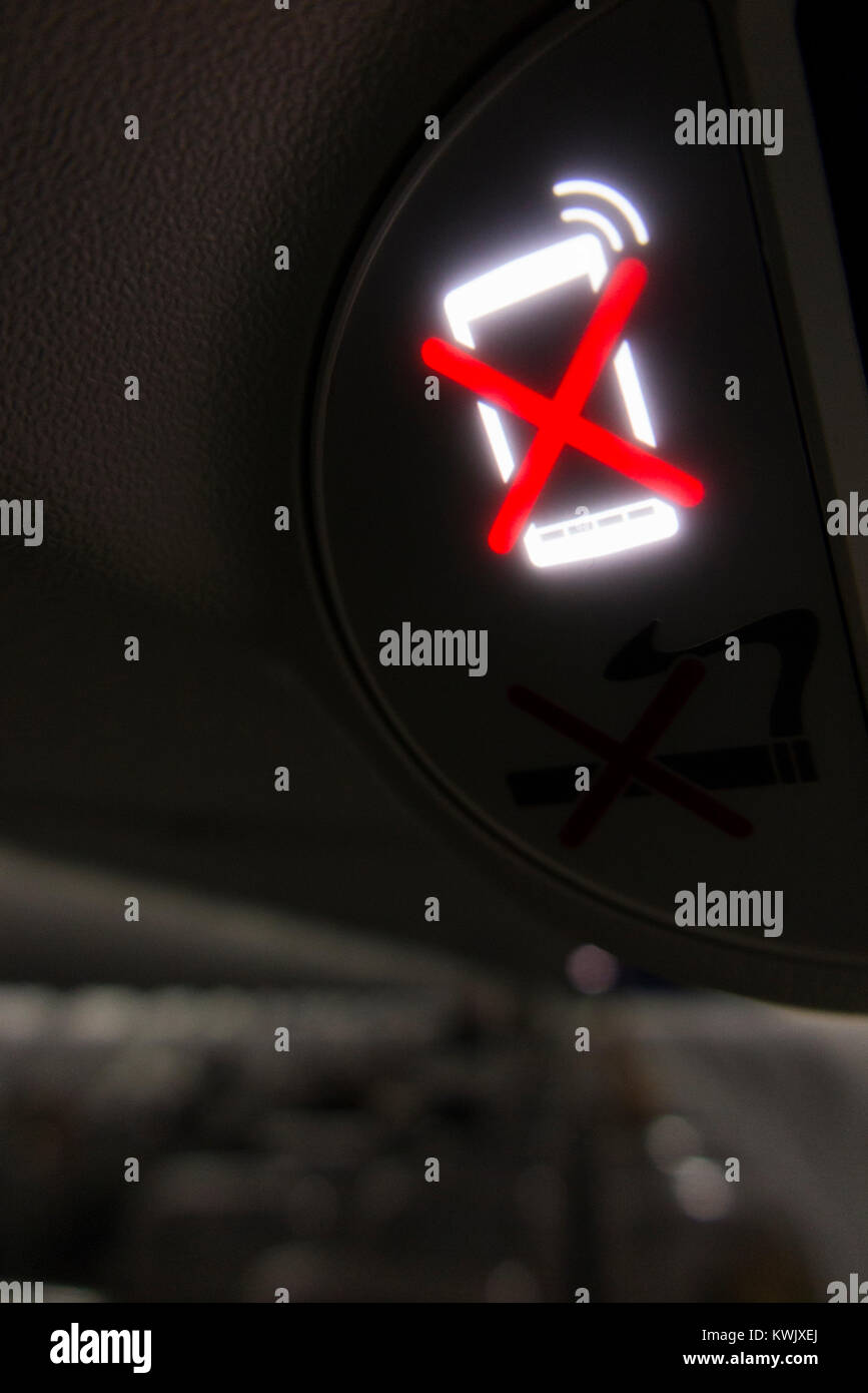 No using mobile / turn off phone telephone device sign lit up ...