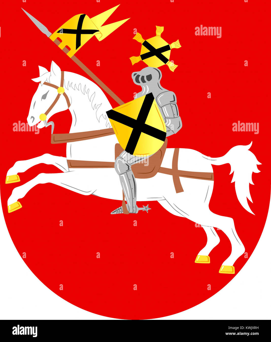 This image features the town emblem of Krš and Dol, symbols that ...