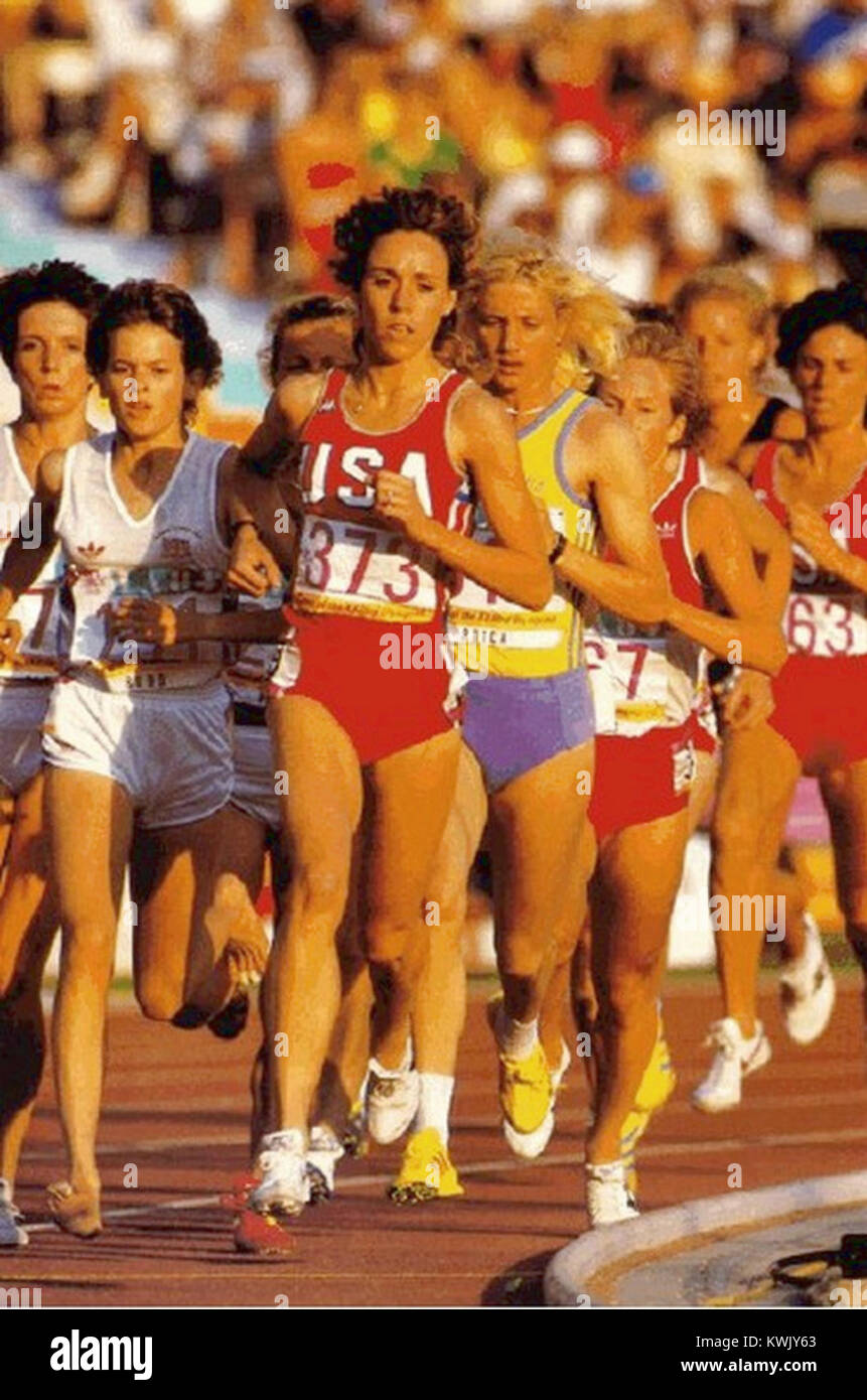 This iconic photograph from 1984 captures Zola Budd, Mary Decker, and ...