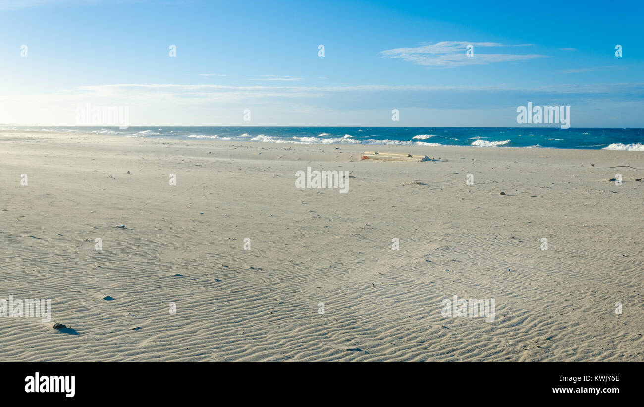 Wavy sand on the beach due to strong wind Stock Photo - Alamy