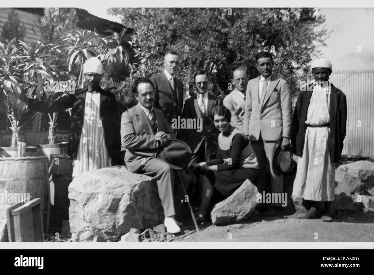 Group photograph of YMCA staff members in Jerusalem, identified from ...