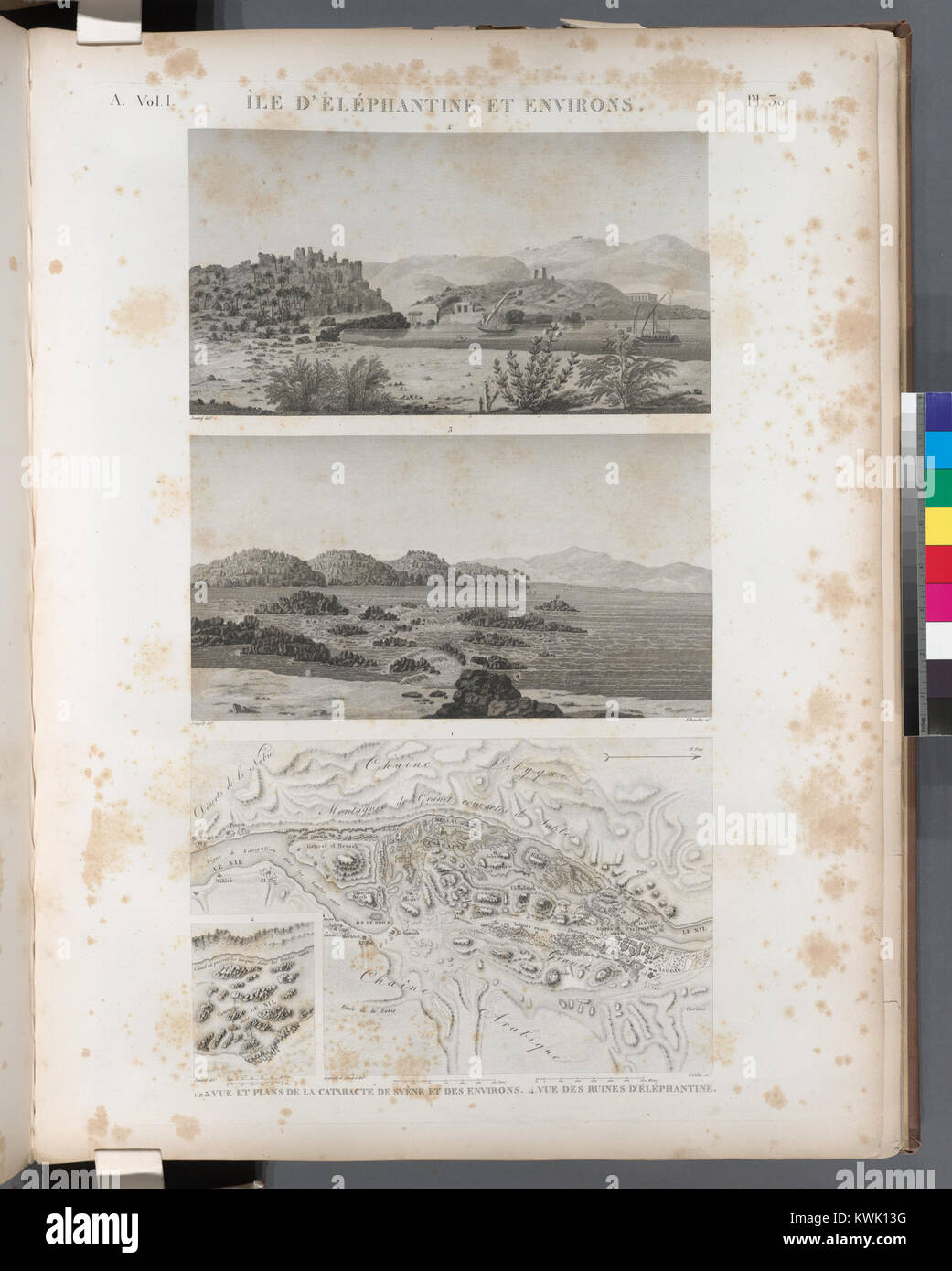 The images depict views of Elephantine Island and its surroundings ...