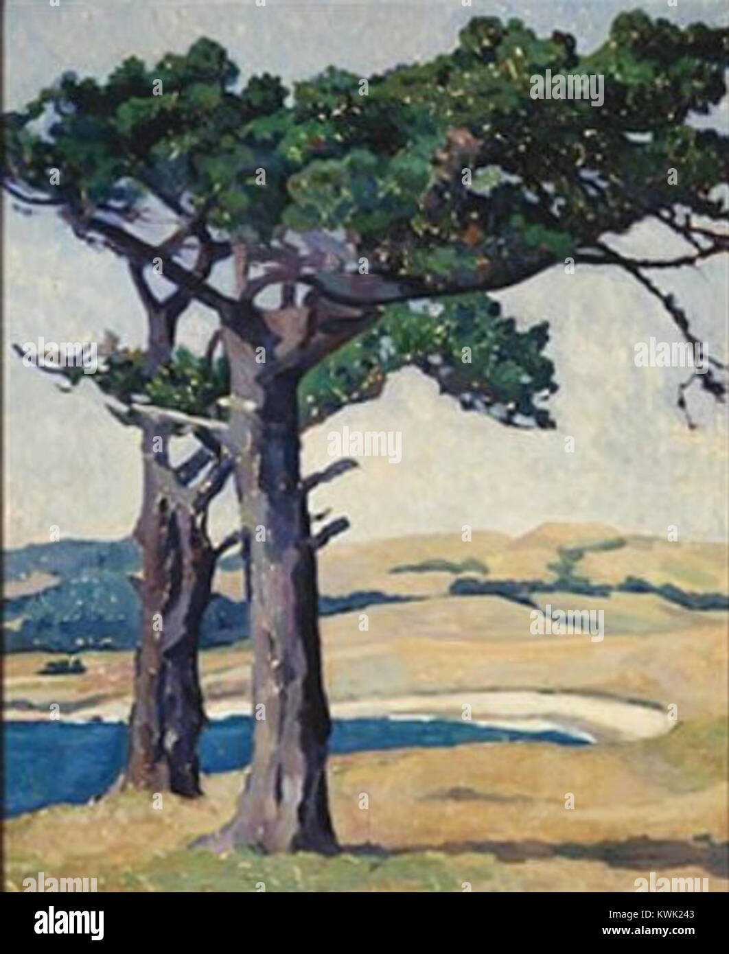 A painting titled 'Carmel' by Anne Bremer, created in 1915, held at the ...