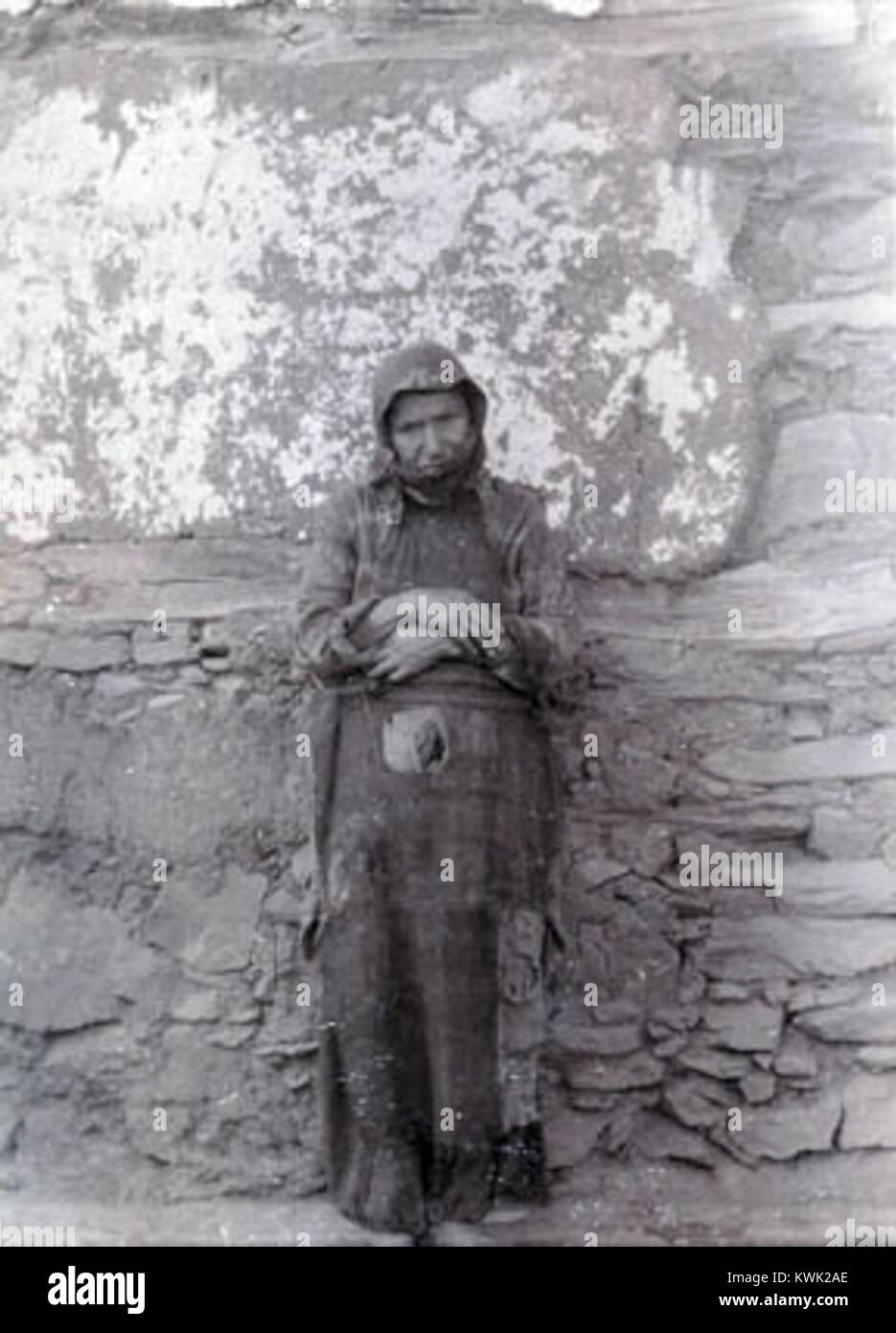 A portrait of Widow Findik Arakelyan, capturing her likeness and attire ...