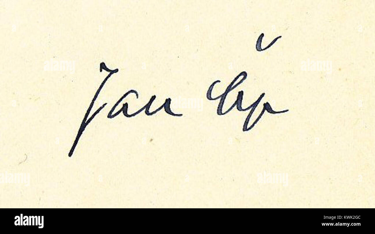 Jan Čep, signature Stock Photo - Alamy