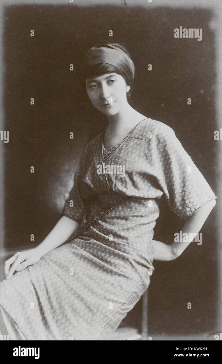 A portrait of Juliette Roche, created around 1913, held in the Centre ...