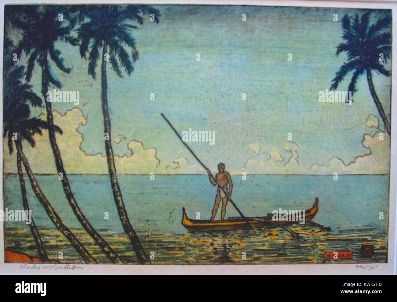 Hawaii outrigger man hi-res stock photography and images - Alamy