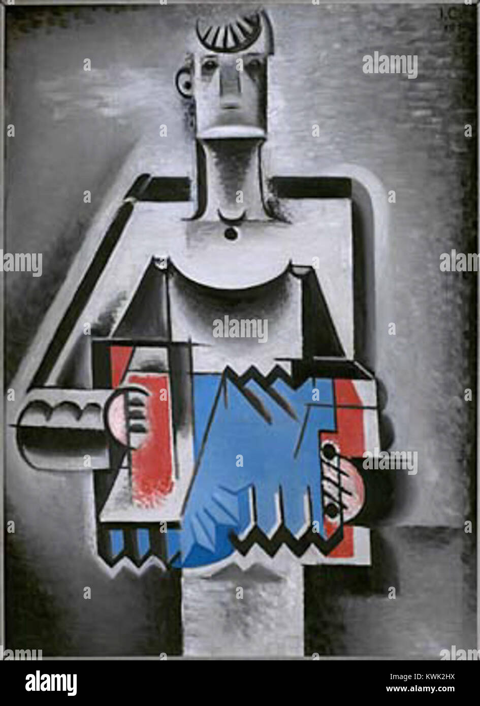 Josef Capek’s 1913 artwork 'Harmonikér' reflects his distinctive style ...