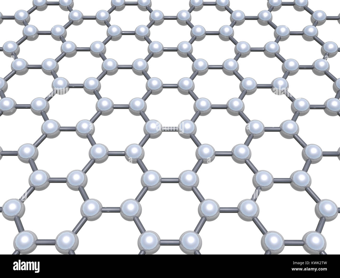 Graphene model hexagonal crystal Cut Out Stock Images & Pictures - Alamy