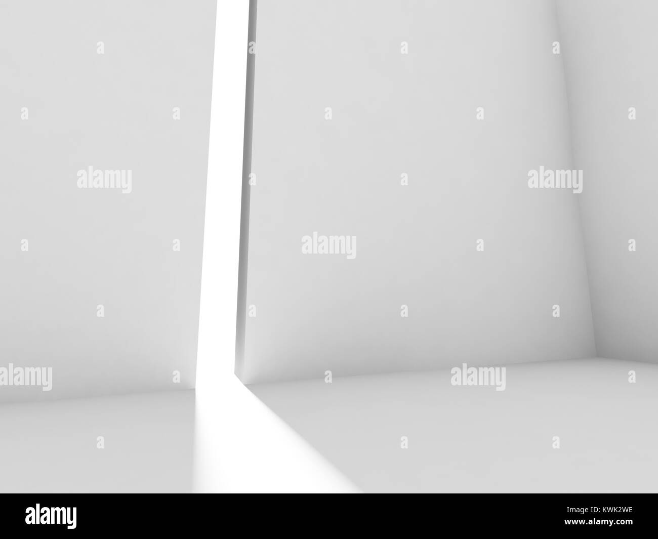 Abstract white contemporary interior, empty room with tall opening and ...